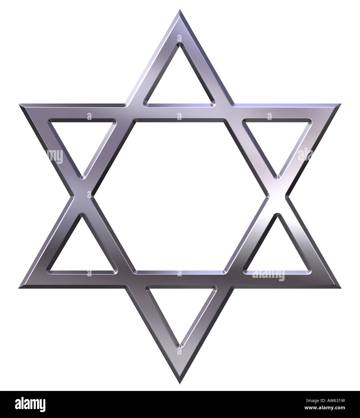 Silver star of david Stock Photo - Alamy