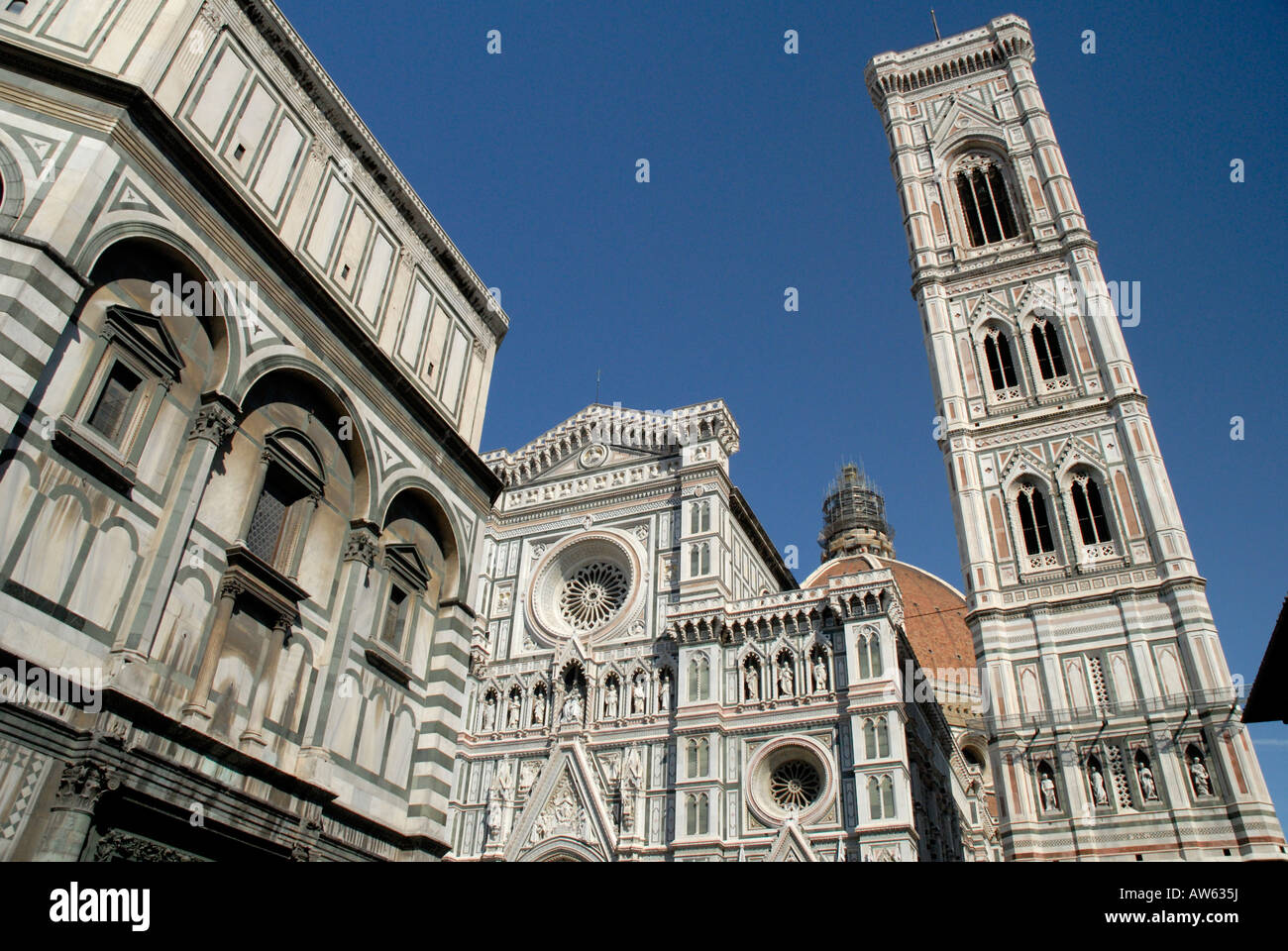 The Duomo, Baptistry and Campanile of Florence, Tuscany Italy Stock ...