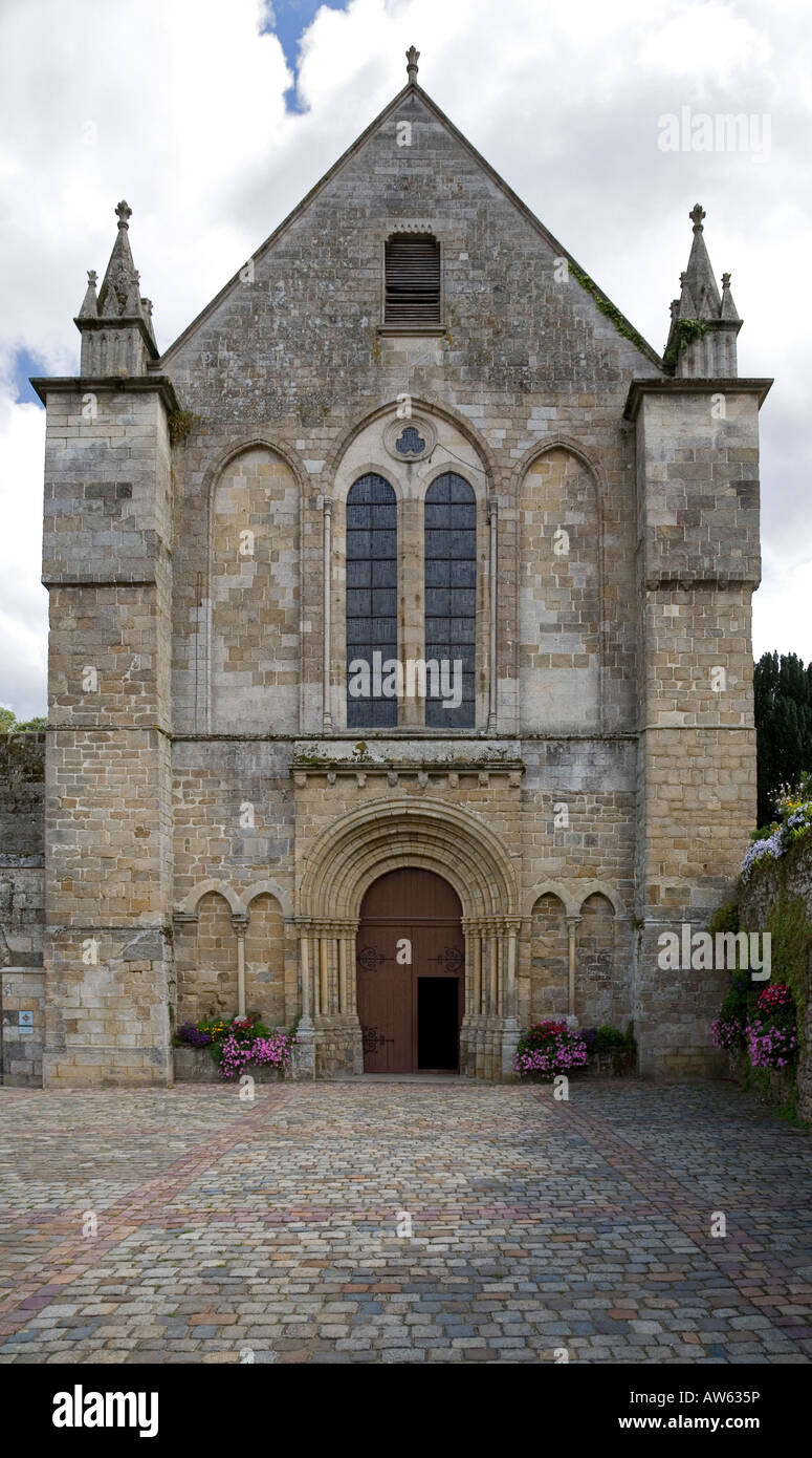 Exterior view of l Abbaye de Lehon Brittany Stock Photo - Alamy