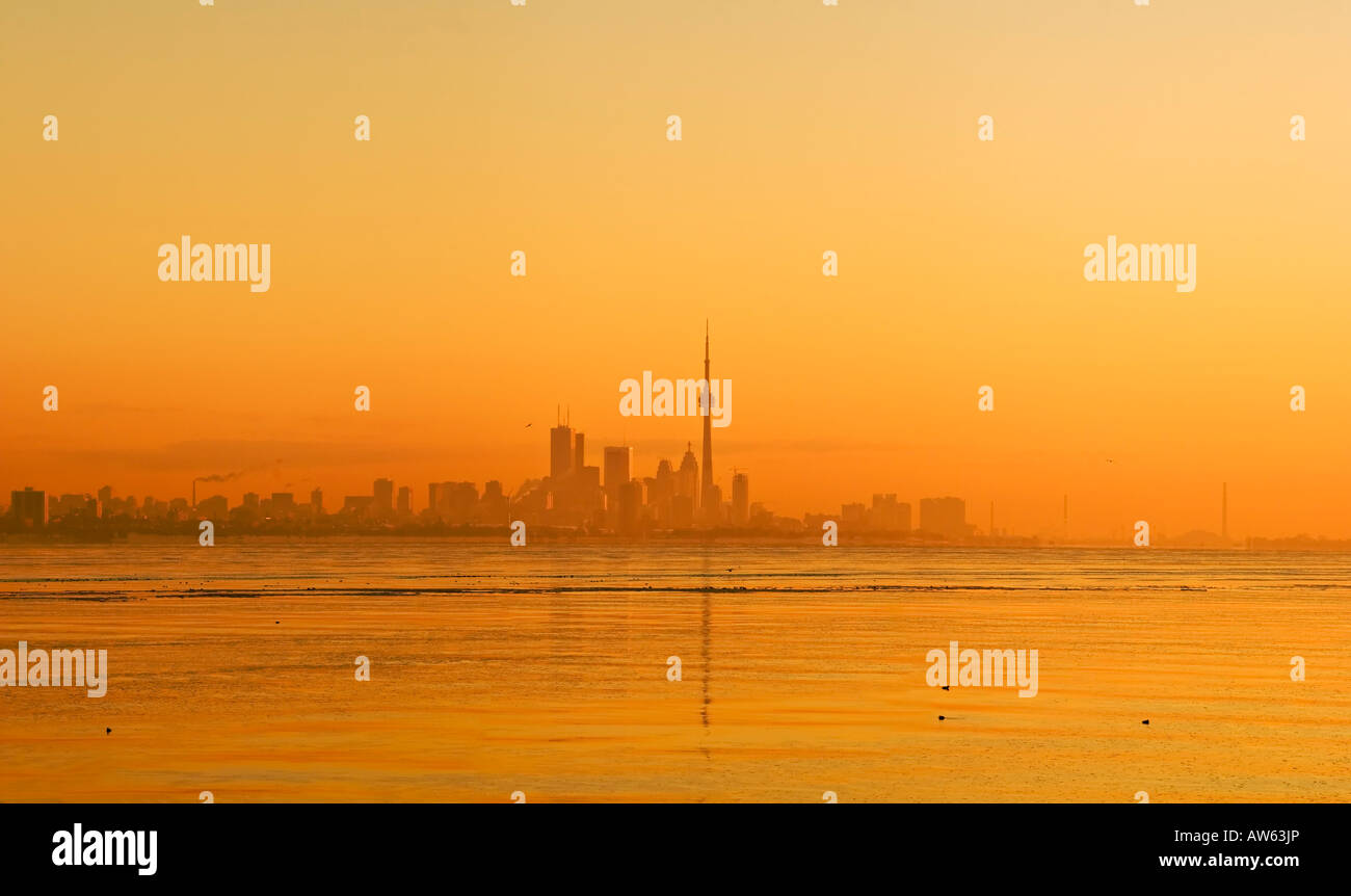 Downtown Toronto skyline at dawn Stock Photo - Alamy