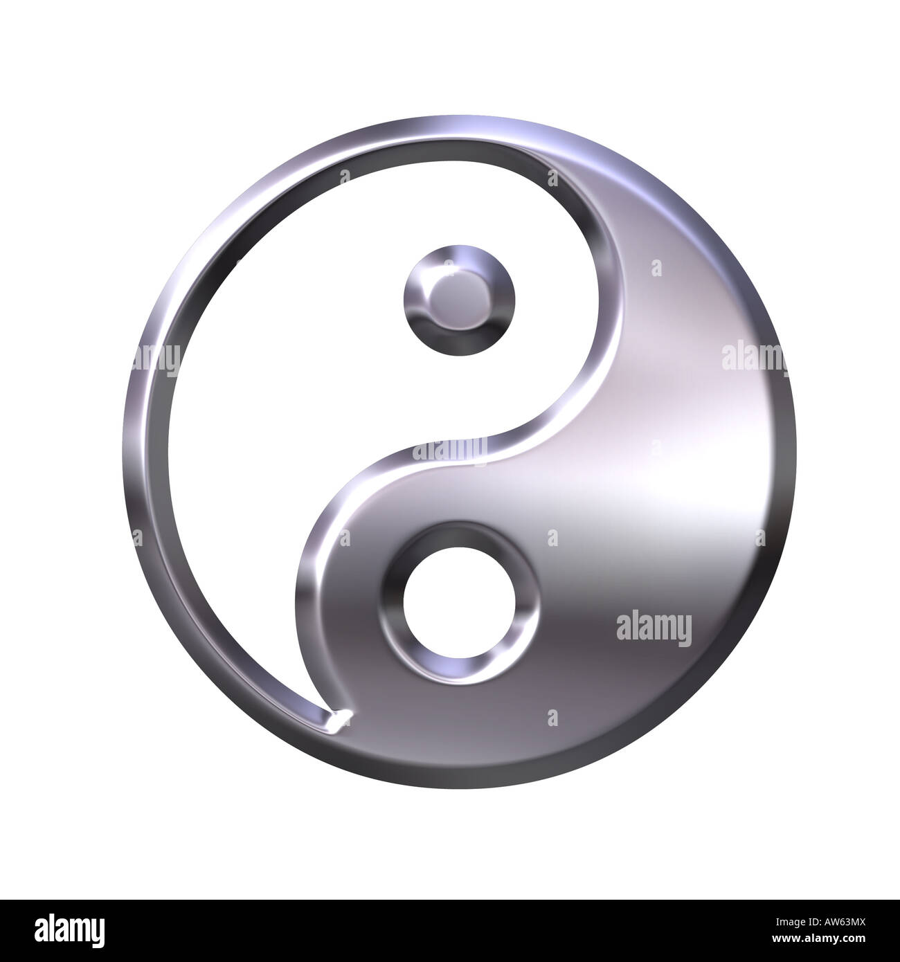 3d silver tao symbol Stock Photo - Alamy