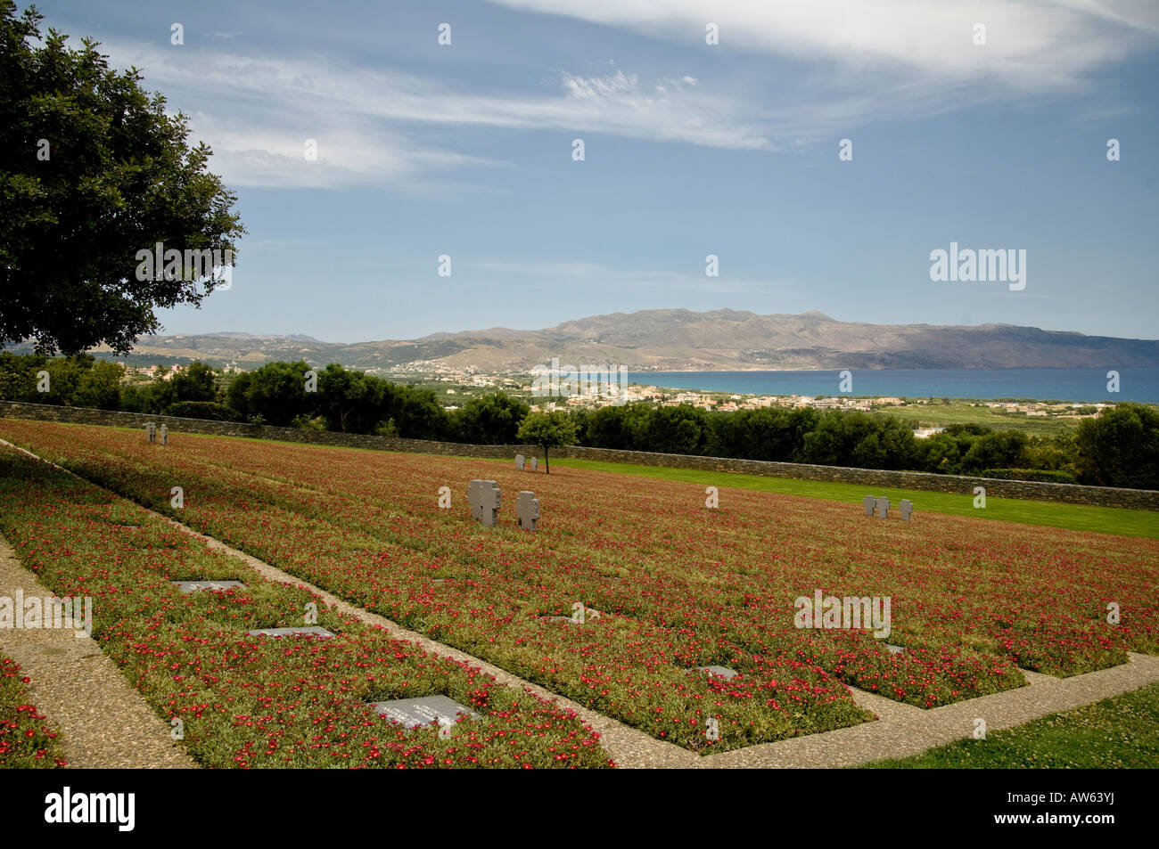 The German war cemetery at Maleme, Crete, Greece Stock Photo - Alamy