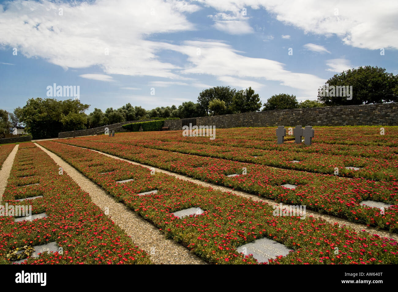 The German war cemetery at Maleme, Crete, Greece Stock Photo - Alamy