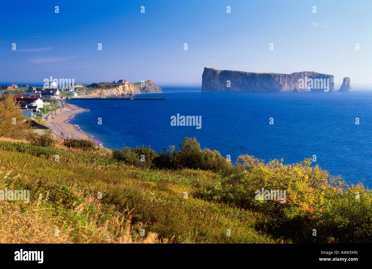 Perce Rock, Gaspe Peninsula, Perce, Quebec, Canada Stock Photo - Alamy