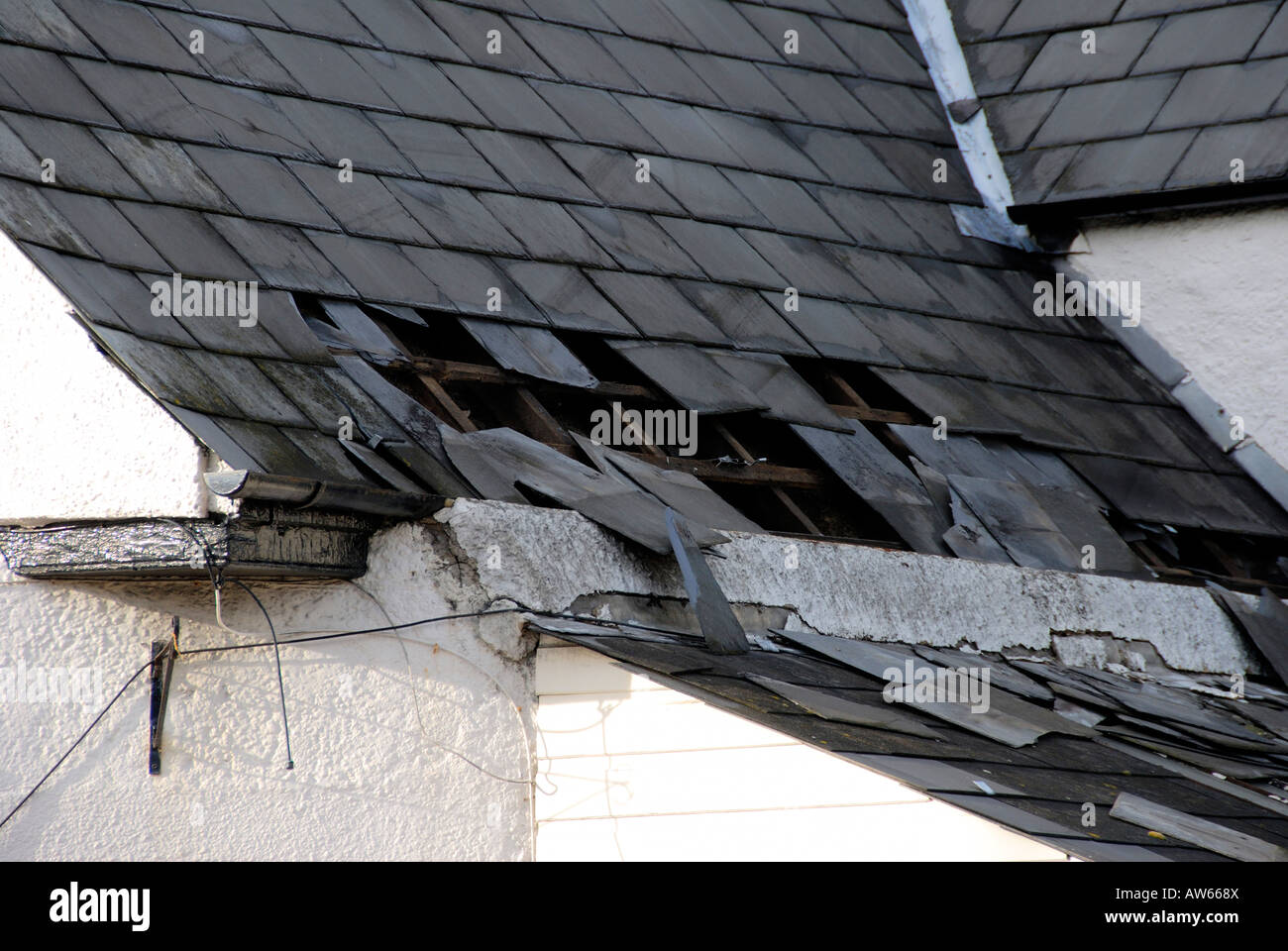 Roof damage hi-res stock photography and images - Alamy