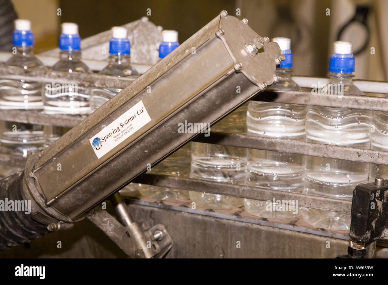 Plastic Water bottle still sparkling labelling process line. "Princess ...