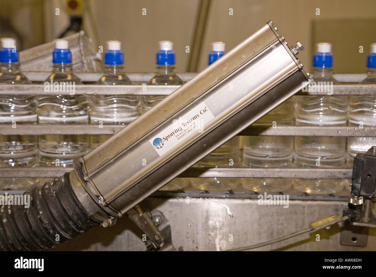 Plastic Water bottle still sparkling labelling process line. "Princess ...