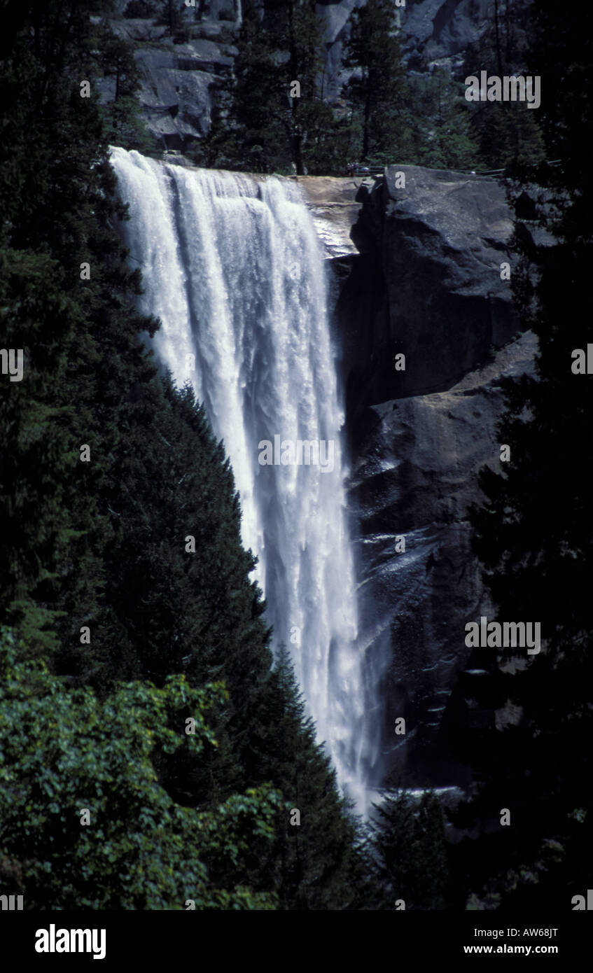 The Vernall falls in the Yosemite National Park seen California USA ...