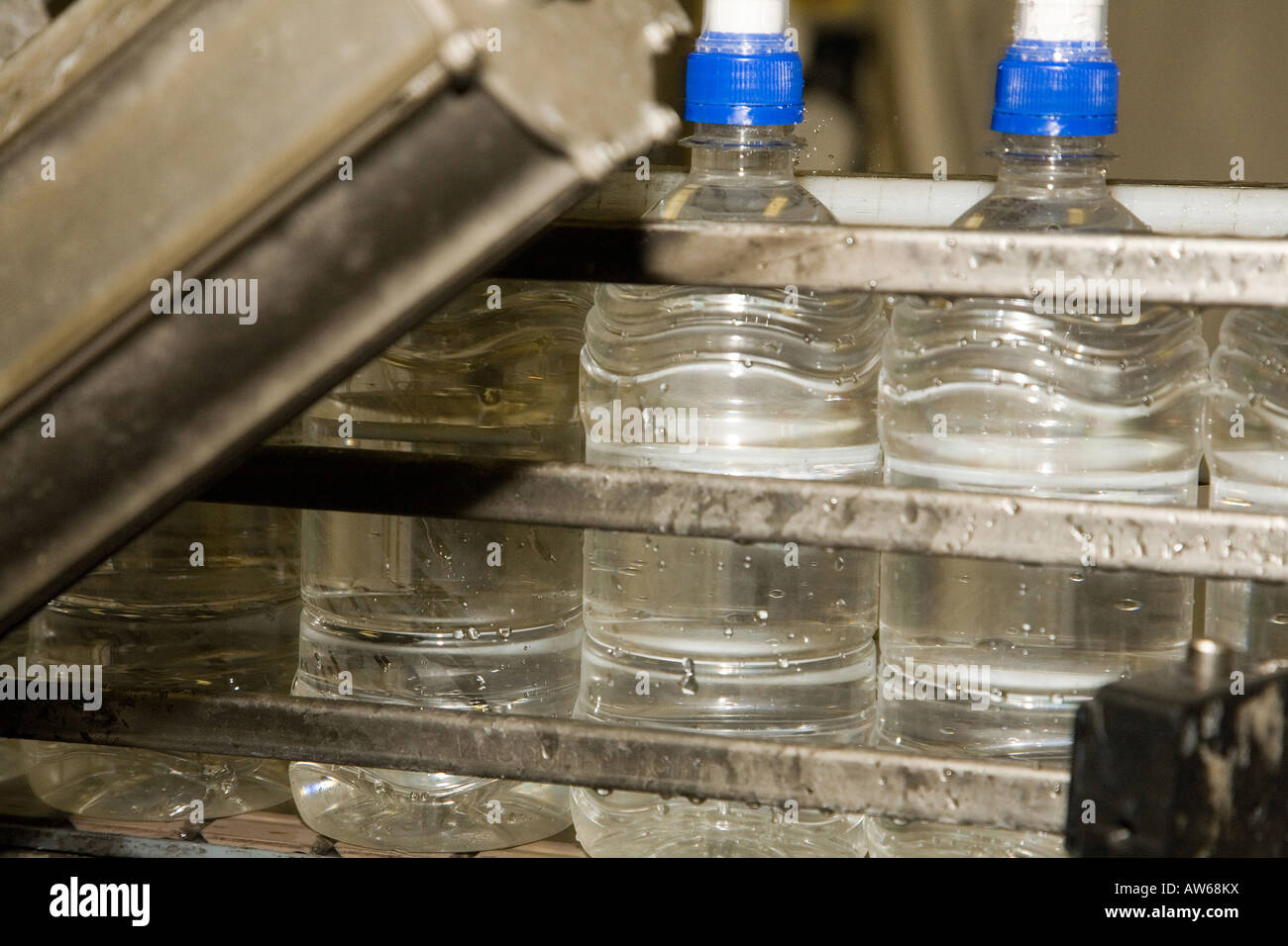 Plastic Water bottle still sparkling labelling process line. "Princess ...