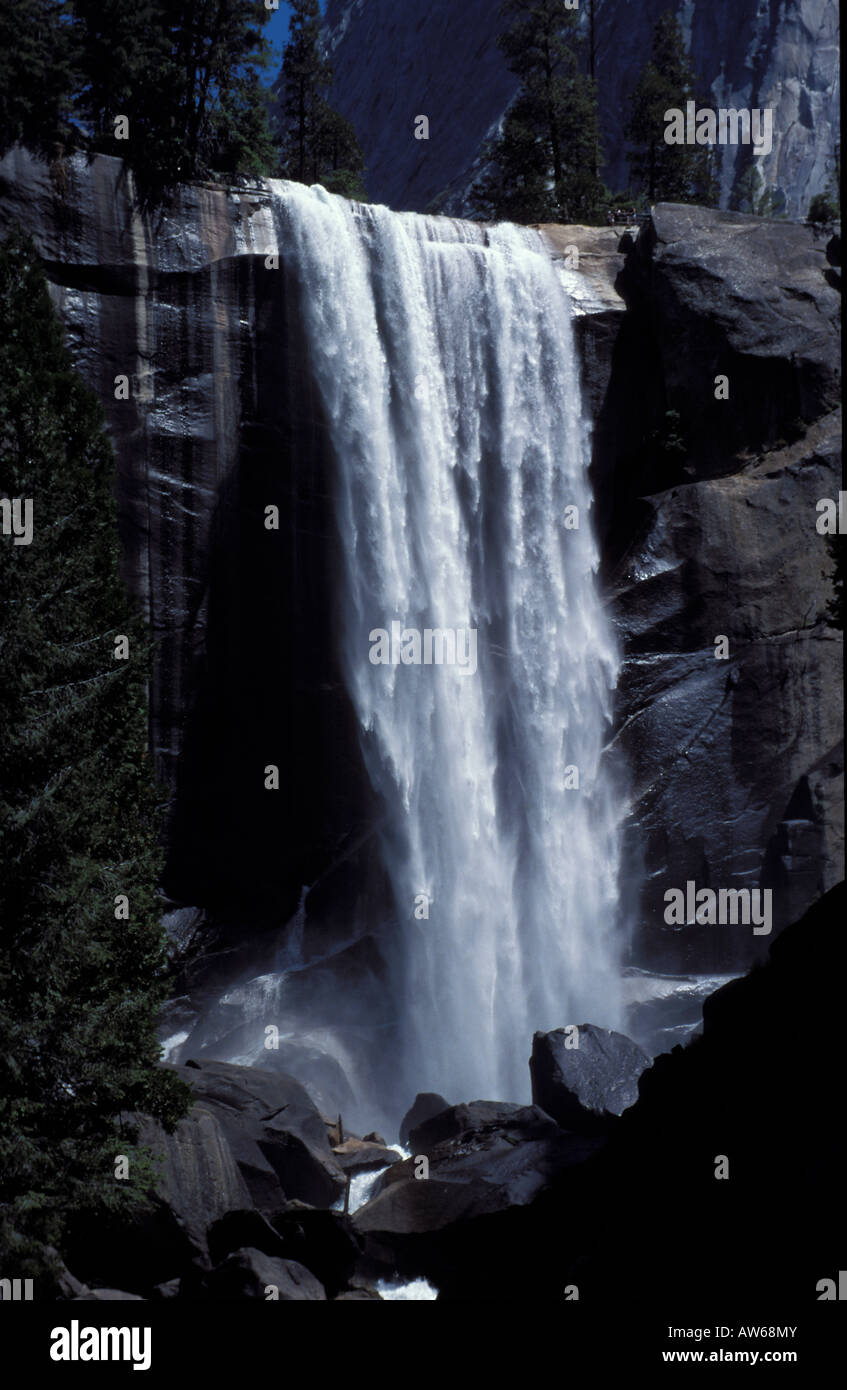 The Vernall falls in the Yosemite National Park seen California USA ...