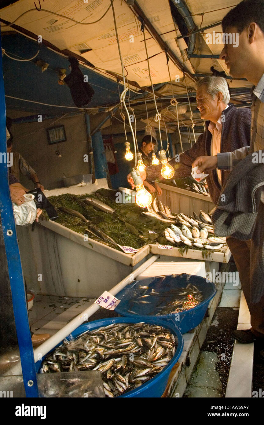 Fish Market at The Galata Bridge, Istanbul, Turkey Stock Photo - Alamy