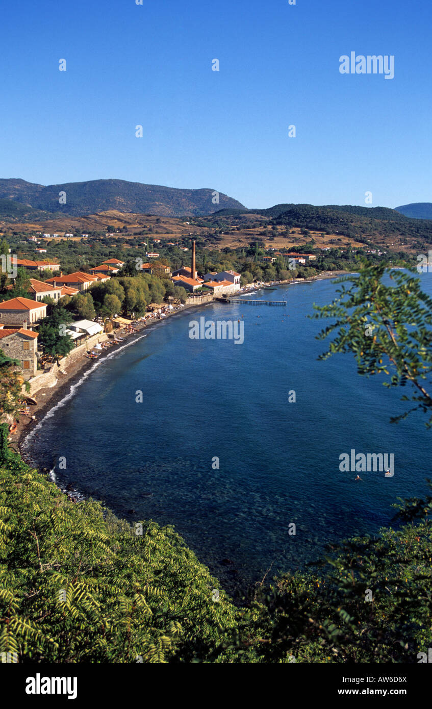 greece northern aegean mytilini island view molyvos beach Stock Photo ...