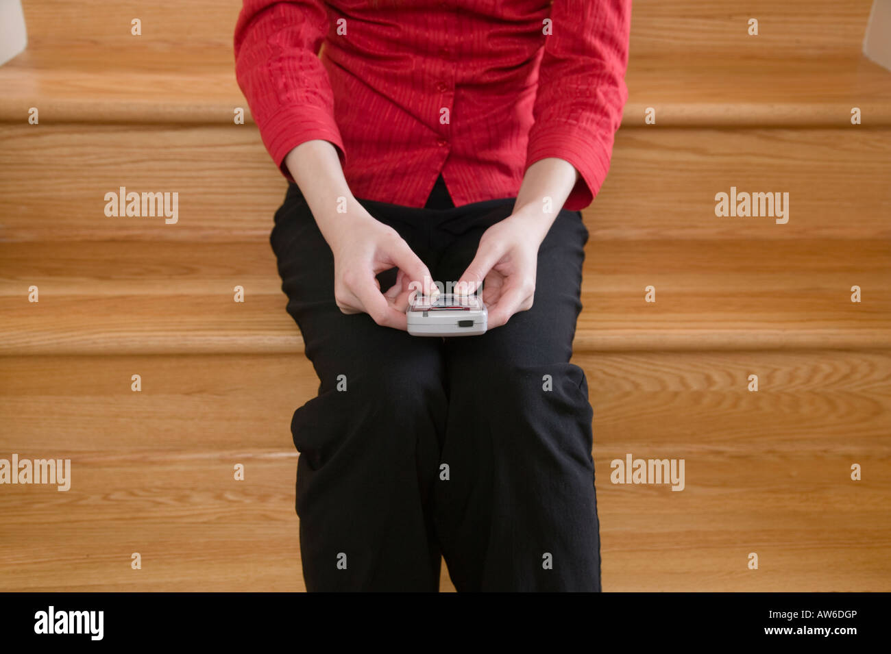Woman telephone phone stairs hi-res stock photography and images - Alamy