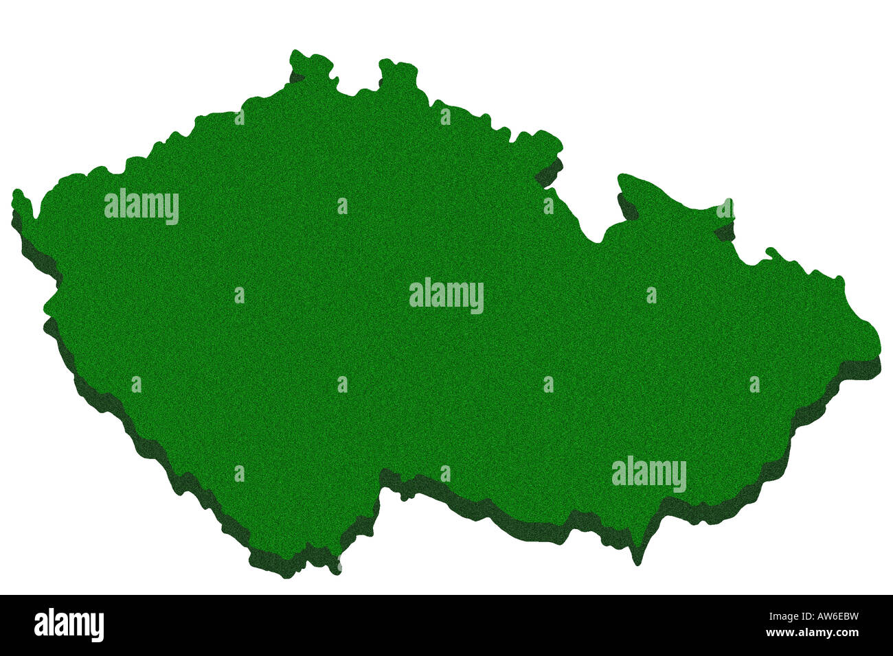 Outline map of Czech Republic Stock Photo - Alamy