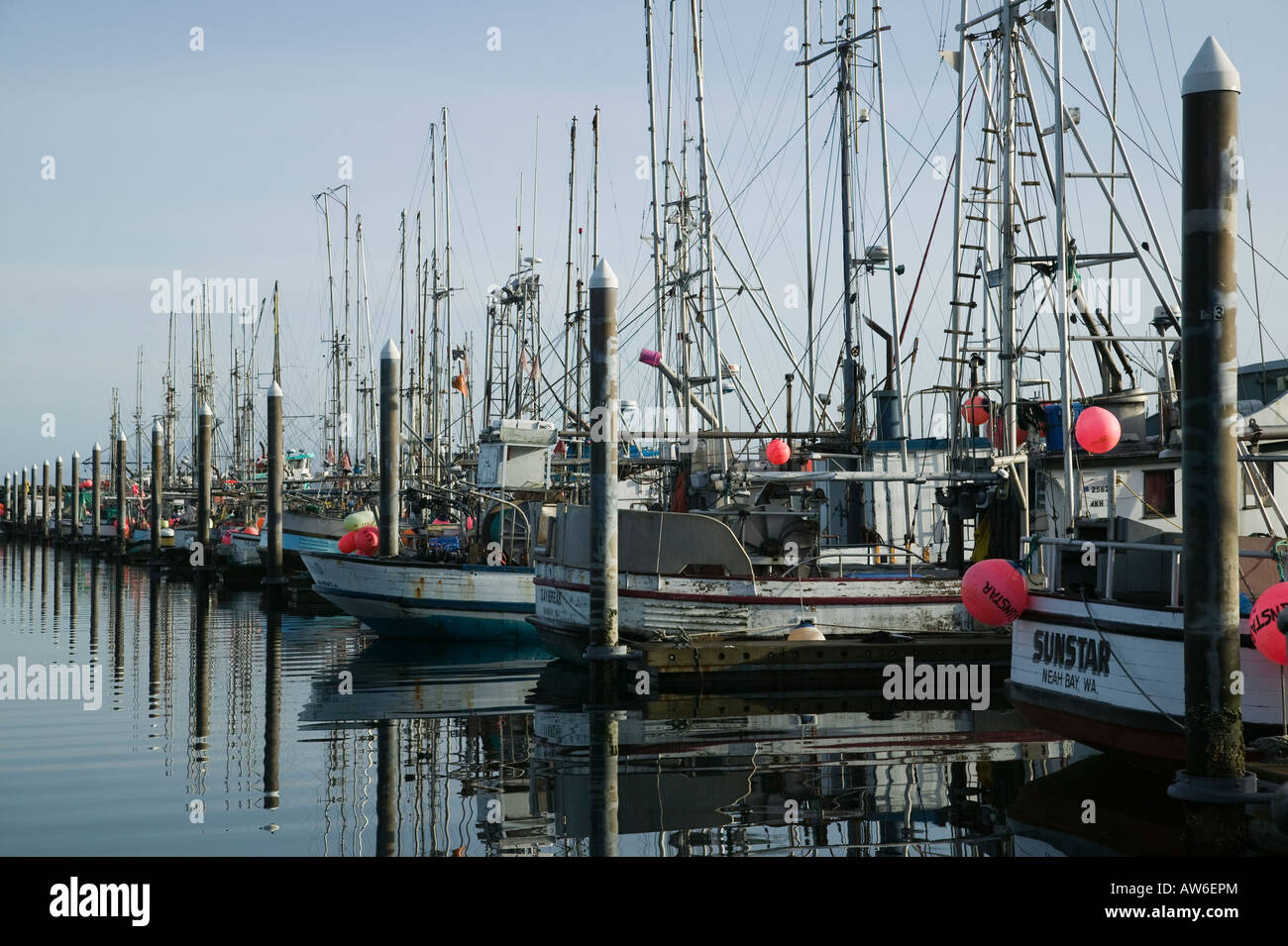 Fishing fleet Neah Bay, Washington, USA Stock Photo - Alamy