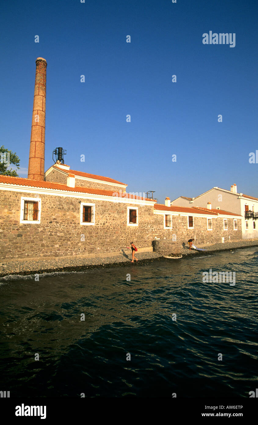 greece northern aegean mytilini island view of molyvos beach Stock ...