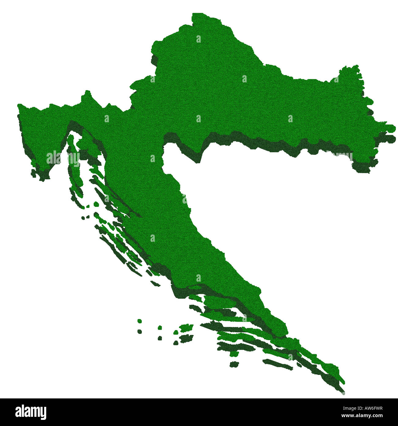Outline map of Croatia Stock Photo - Alamy