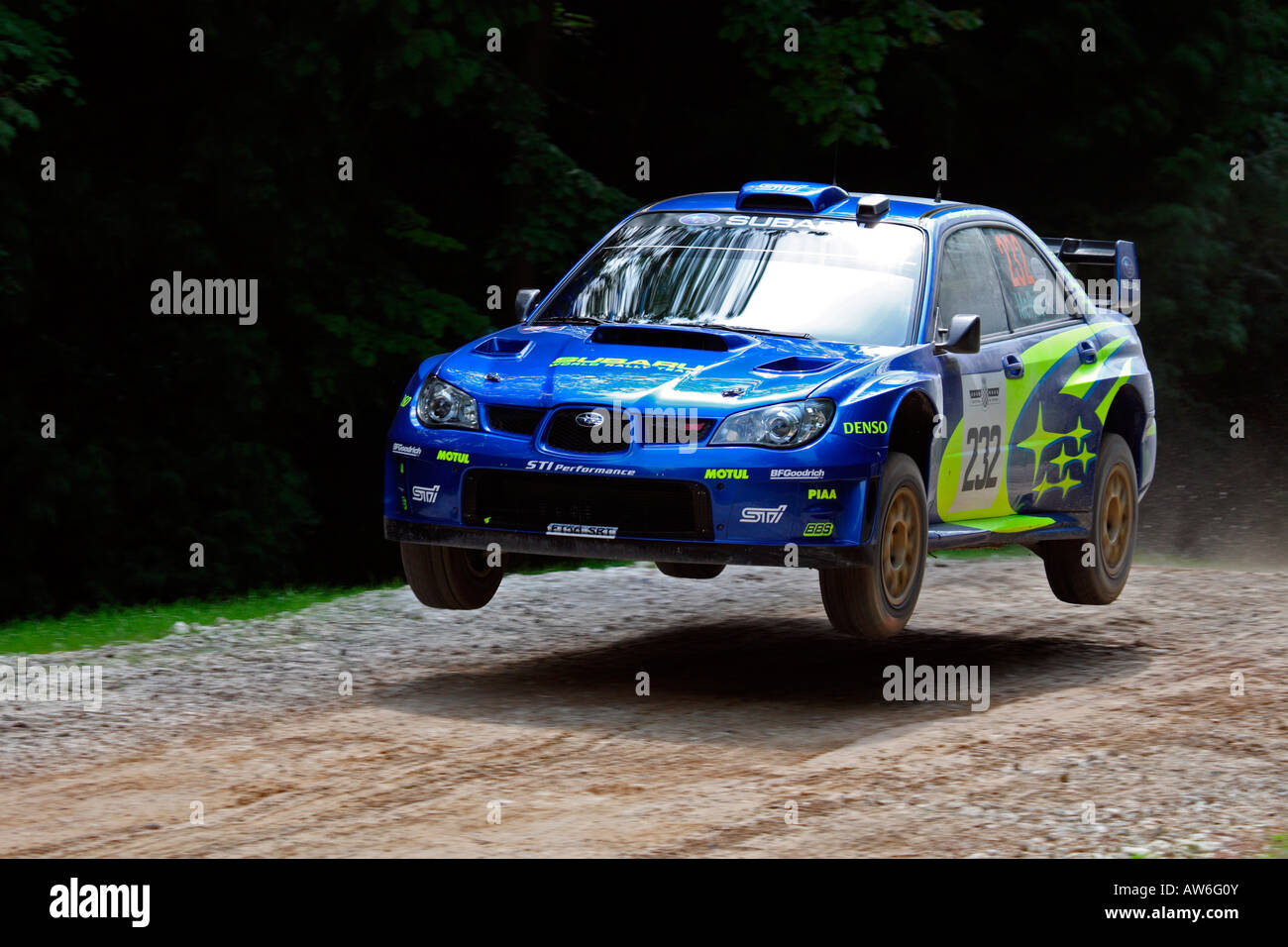 Blue rally car at goodwood festival of speed hi-res stock photography ...
