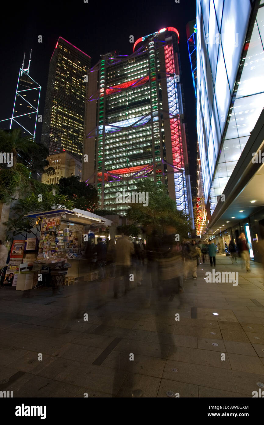 Statue Square at night in Hong Kong Stock Photo - Alamy