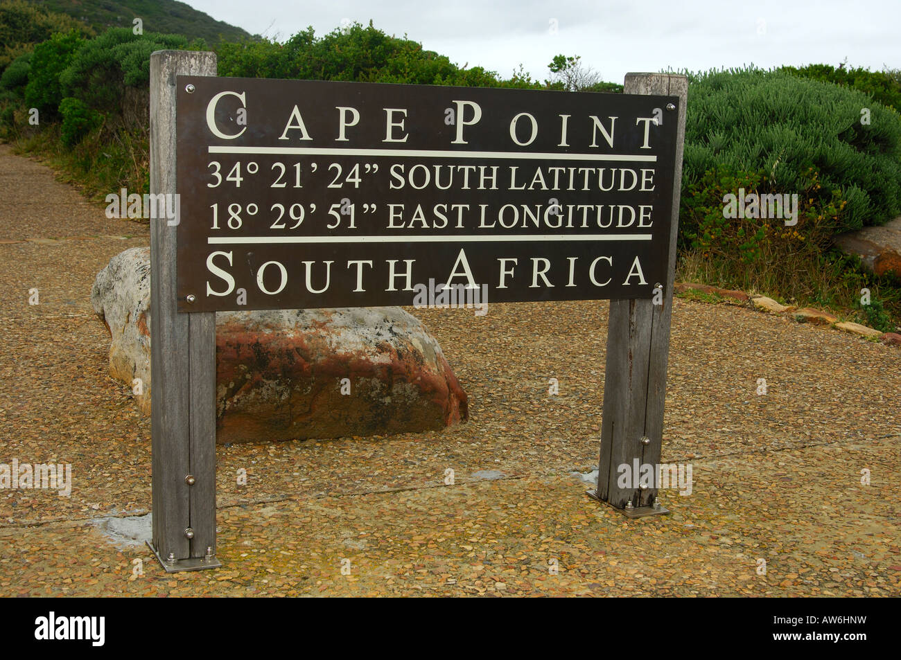Signpost Cape Point Western Cape Province South Africa Stock Photo - Alamy