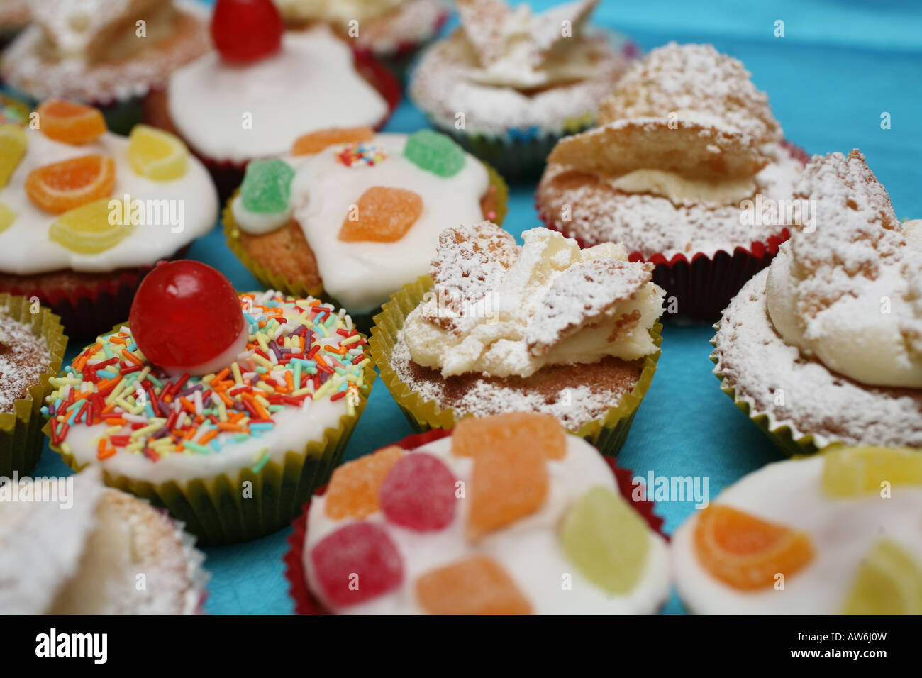 Lots of yummy cupcakes Stock Photo - Alamy