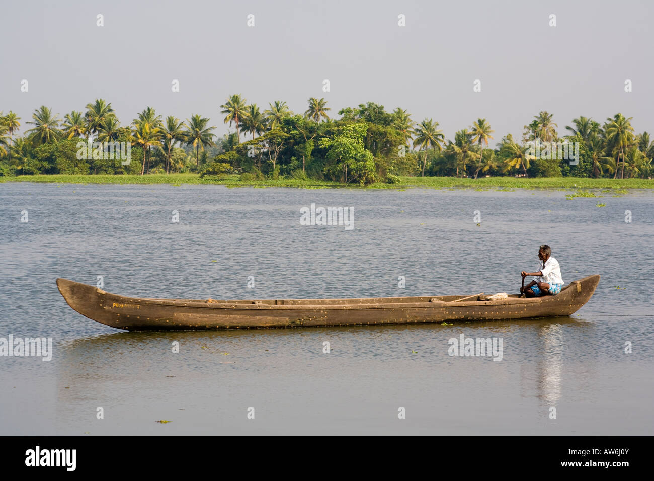 Indian man boatman rowing boat hi-res stock photography and images - Alamy