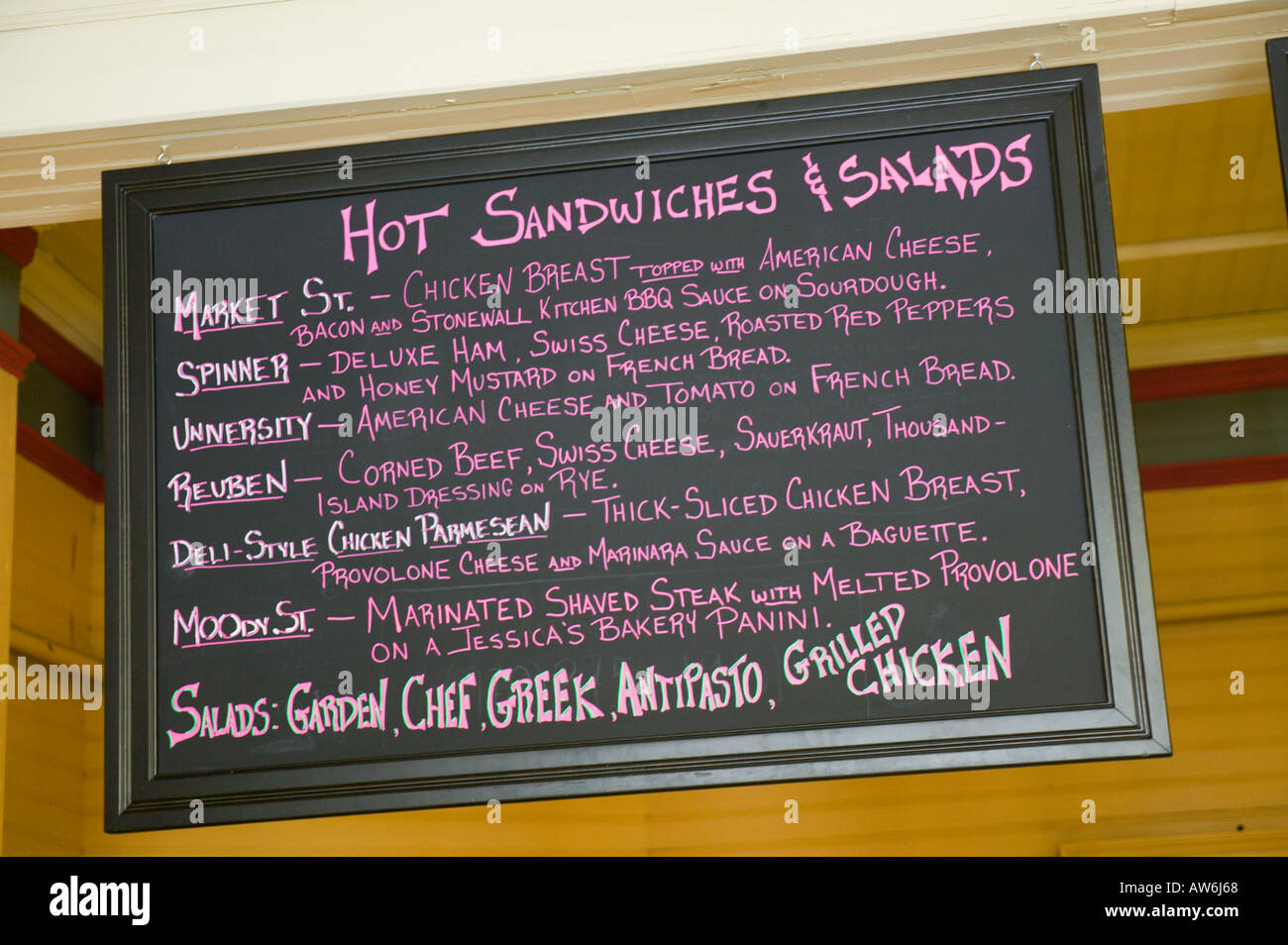 Deli menu hi-res stock photography and images - Alamy