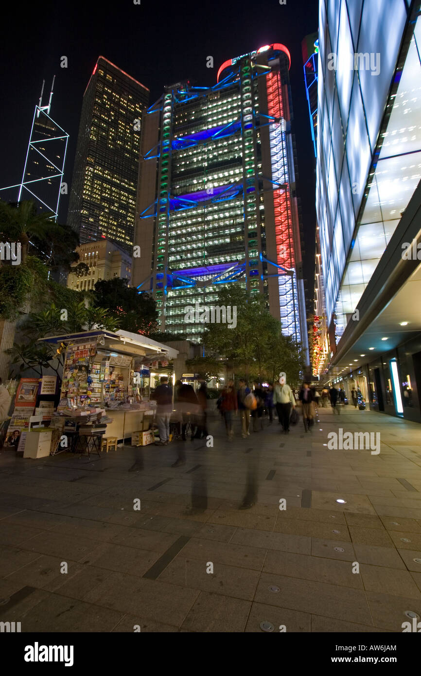 Statue Square at night in Hong Kong Stock Photo - Alamy