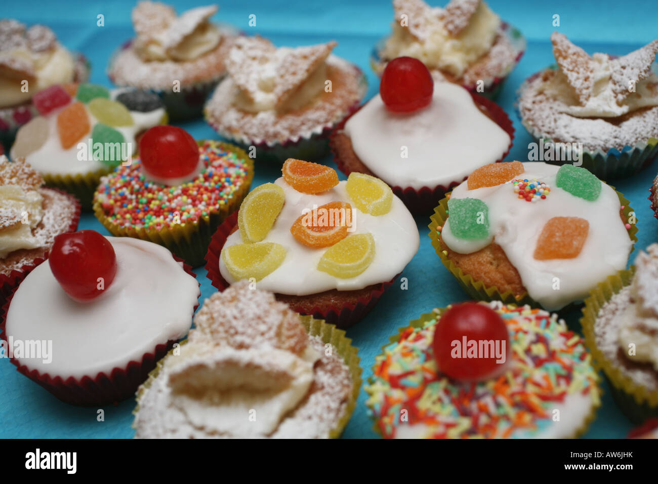 Lots of yummy cupcakes Stock Photo - Alamy