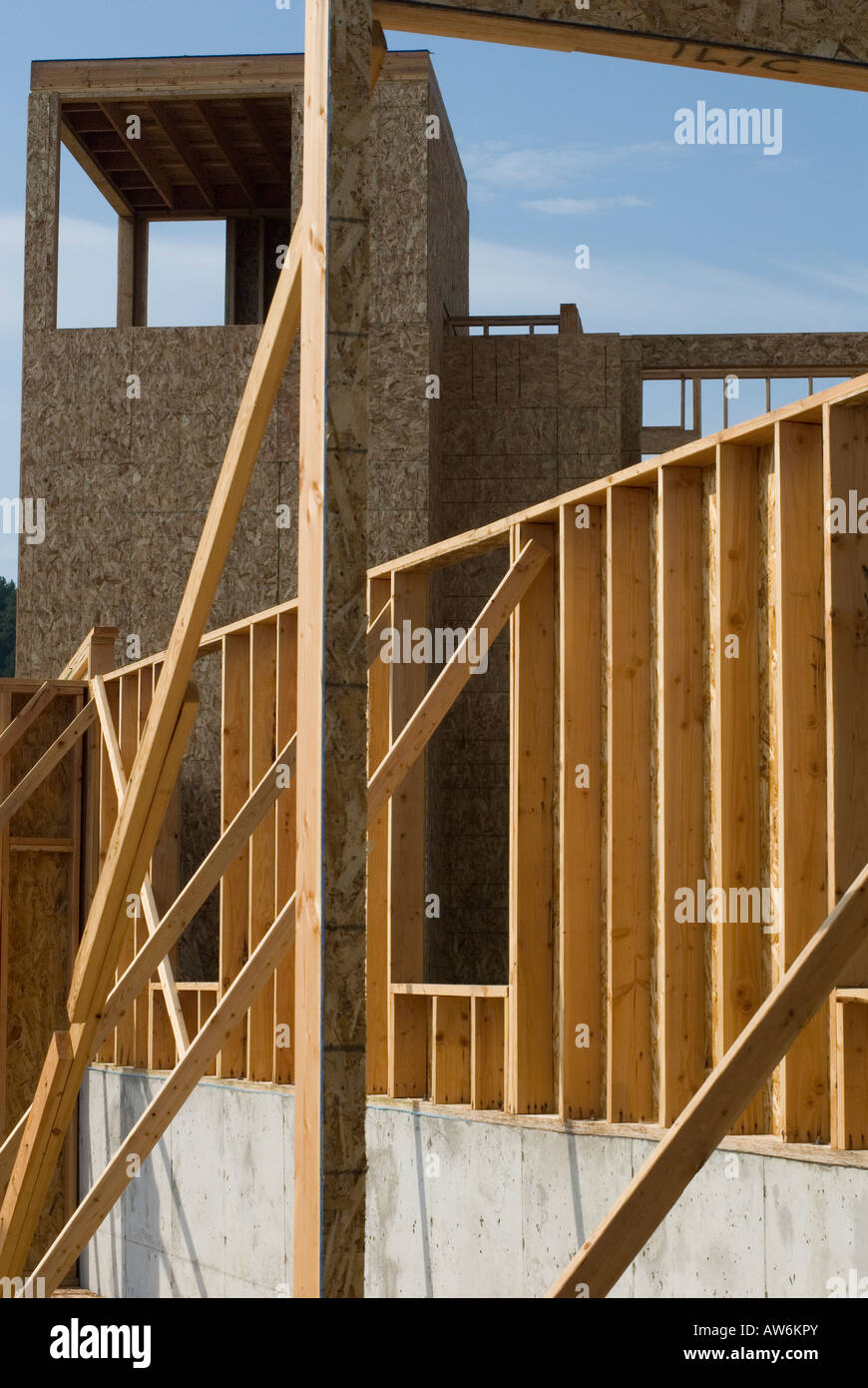 Side of House under construction Stock Photo - Alamy