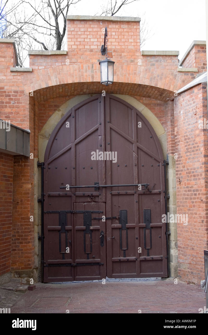 Medieval Castle Gates from the wood Stock Photo - Alamy