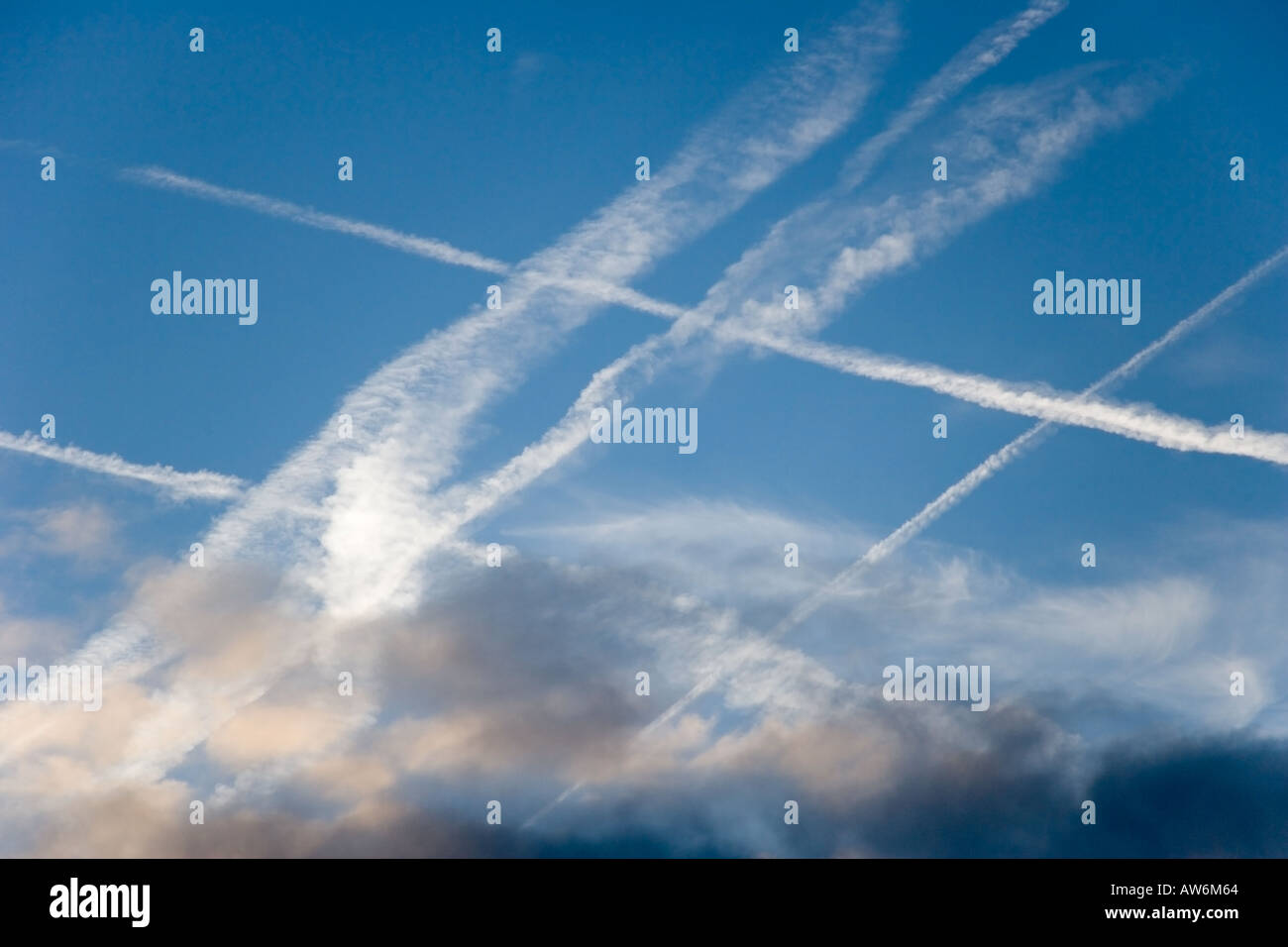 Condensation trails contrails hi-res stock photography and images - Alamy