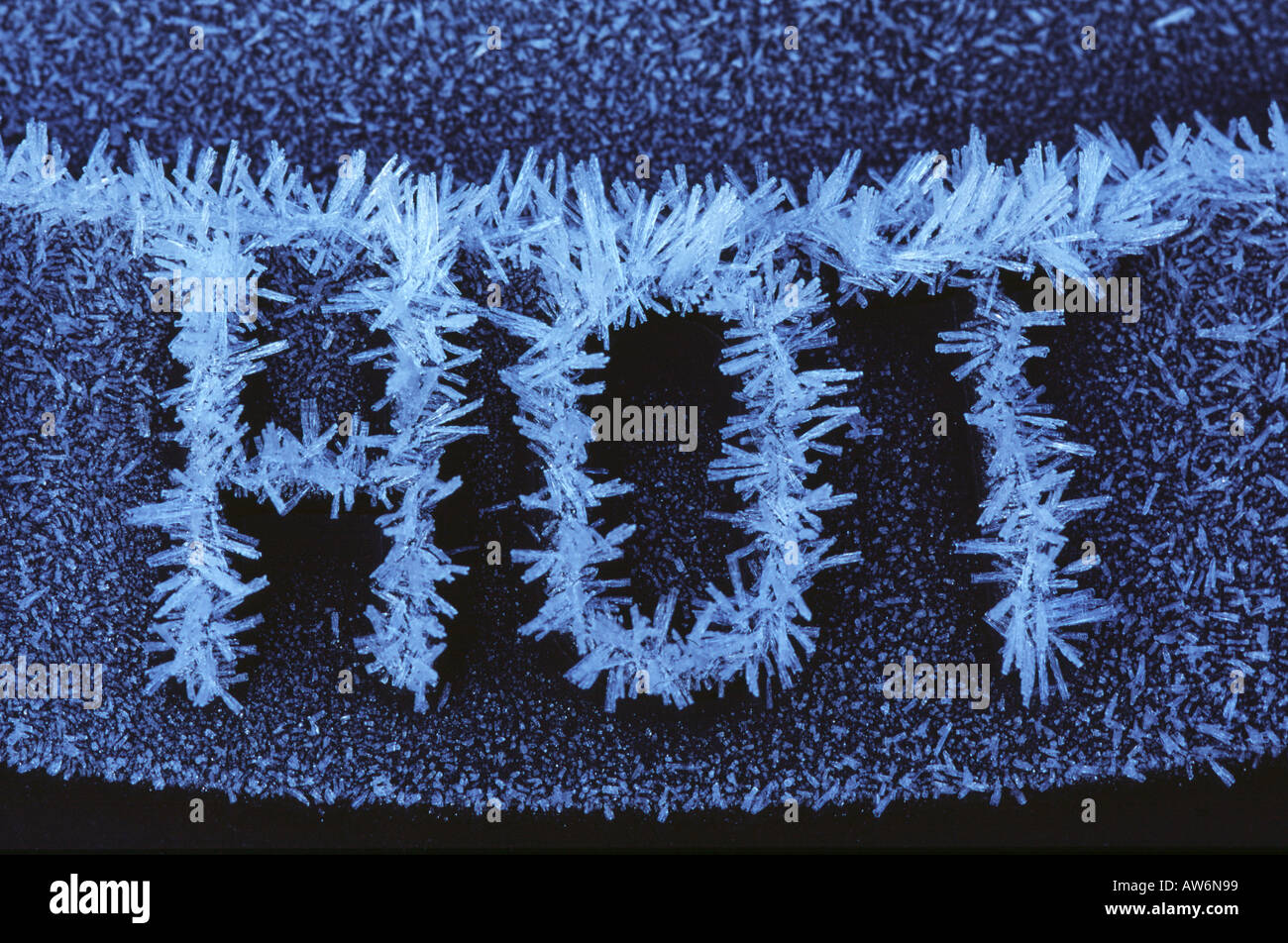 Frost on Dustbin lid- close up Stock Photo - Alamy
