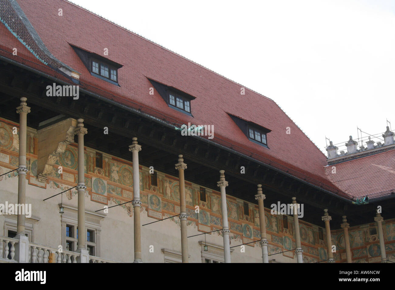 Inner yard of Wawel Castle Krakow Poland Medieval history memorial ...