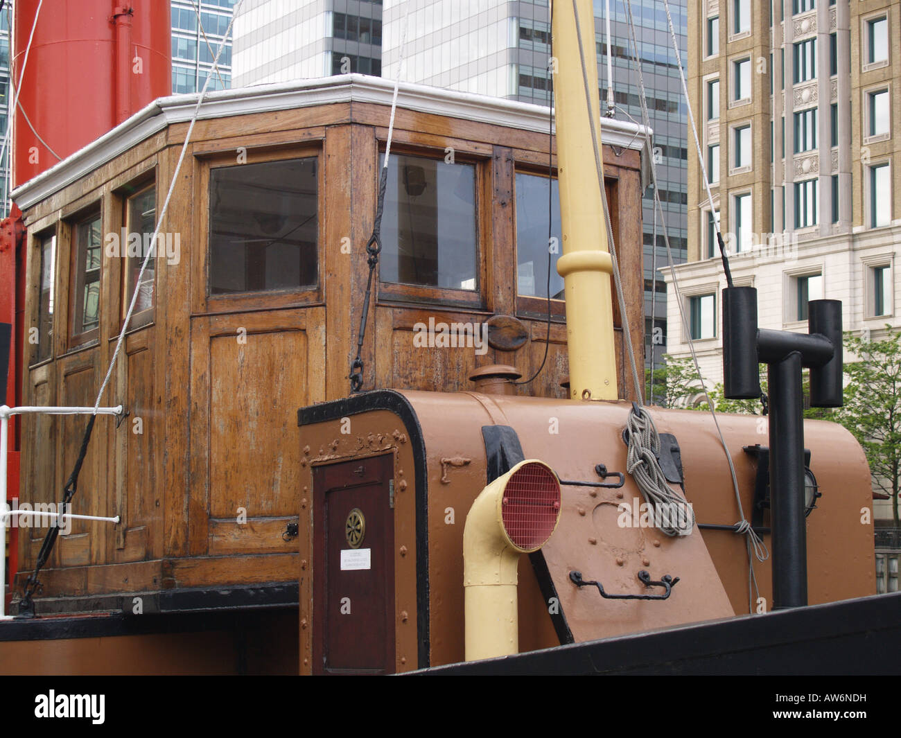 helm wheelhouse cabin small victorian cargo ship Stock Photo - Alamy