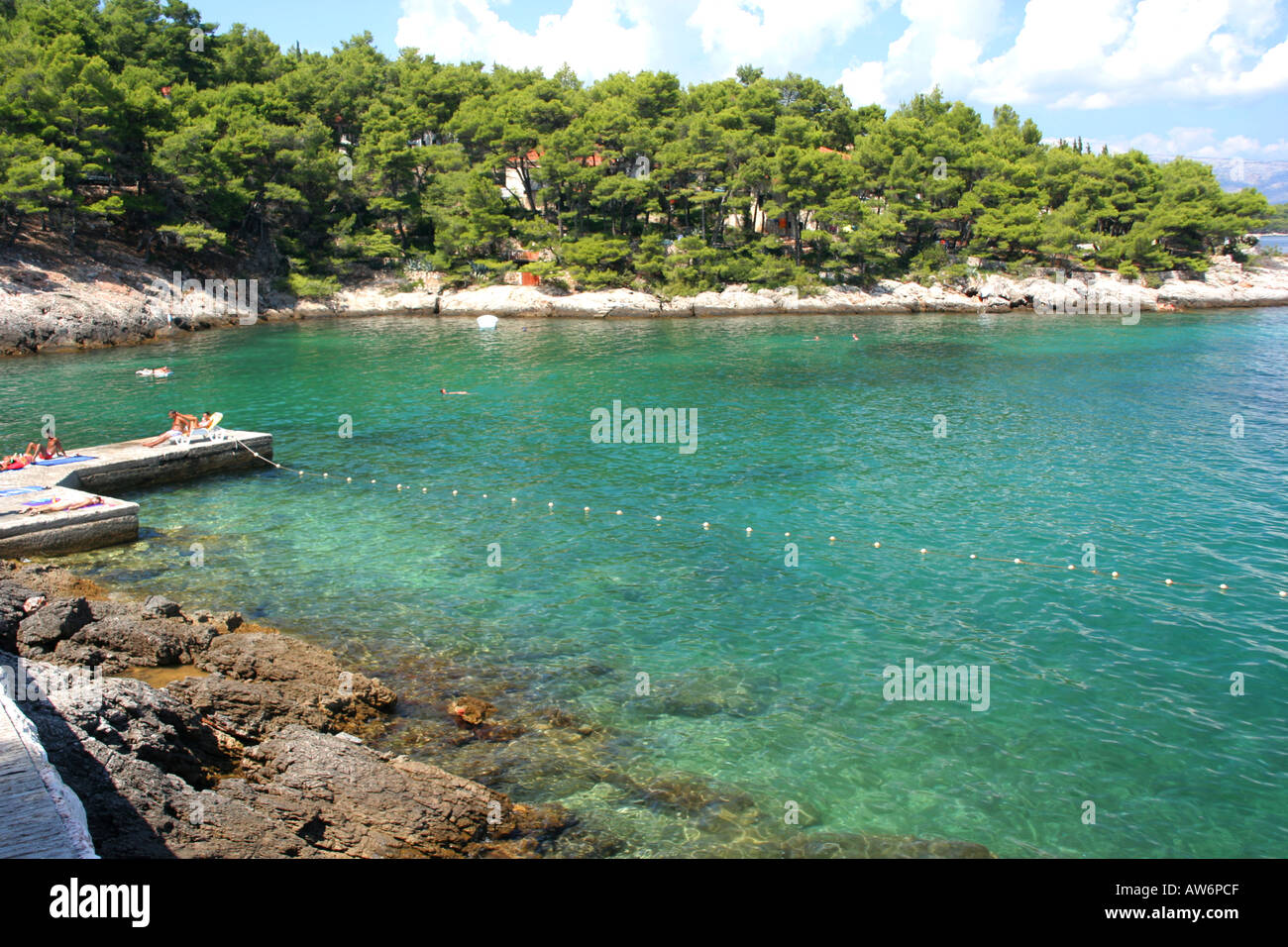 Coastline of Jelsa town Stock Photo - Alamy