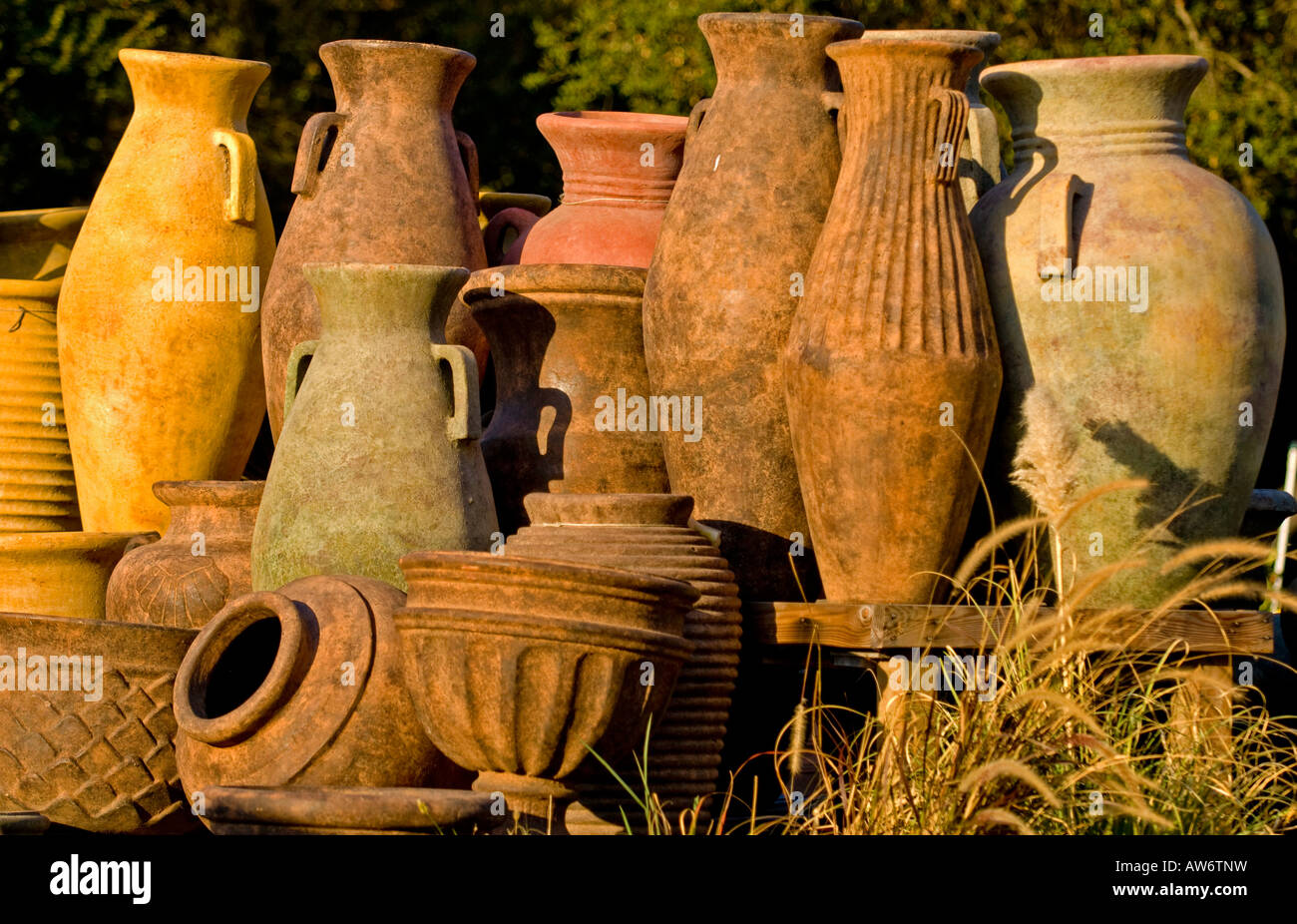 Clay Garden Pots Stock Photo - Alamy