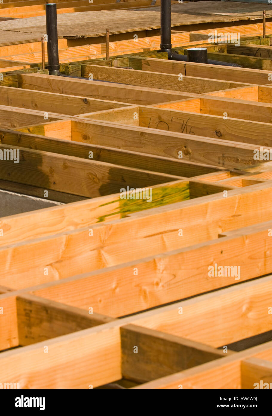 Wood Framing Foundation at California construction site Stock Photo - Alamy