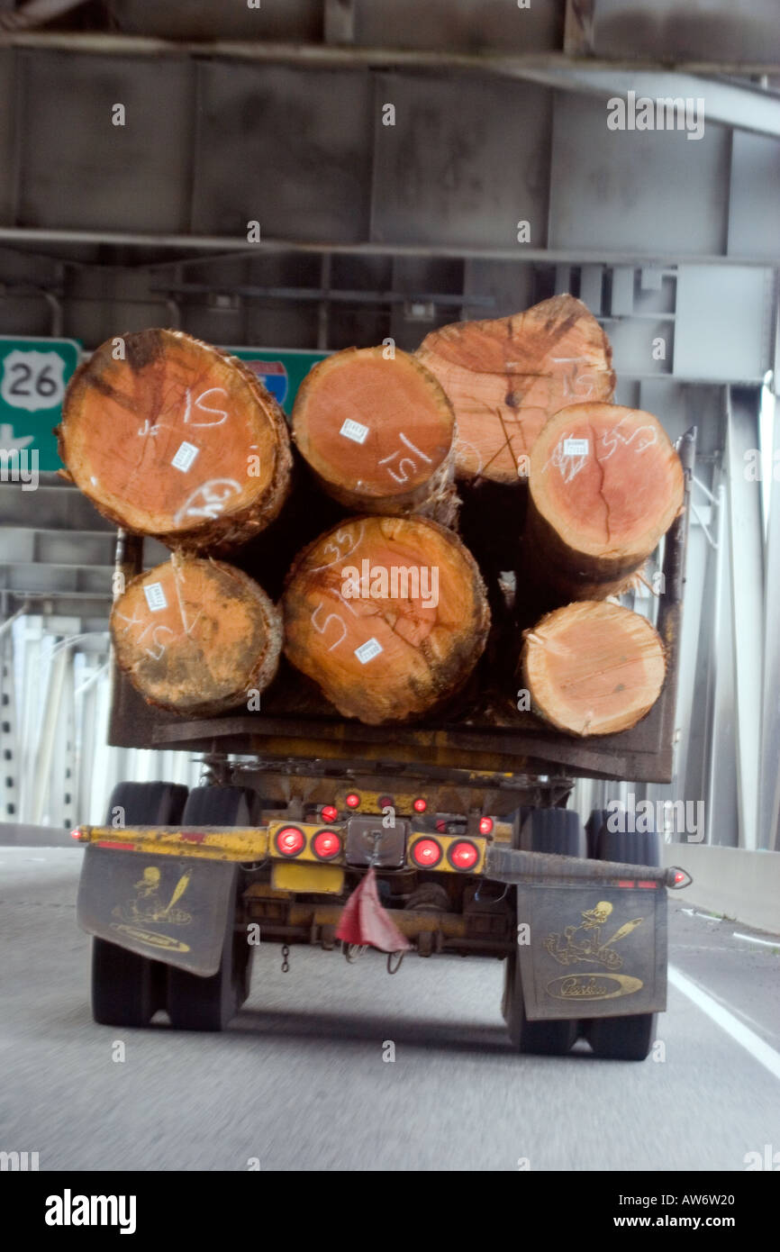 Deforestation logging truck hi-res stock photography and images - Alamy