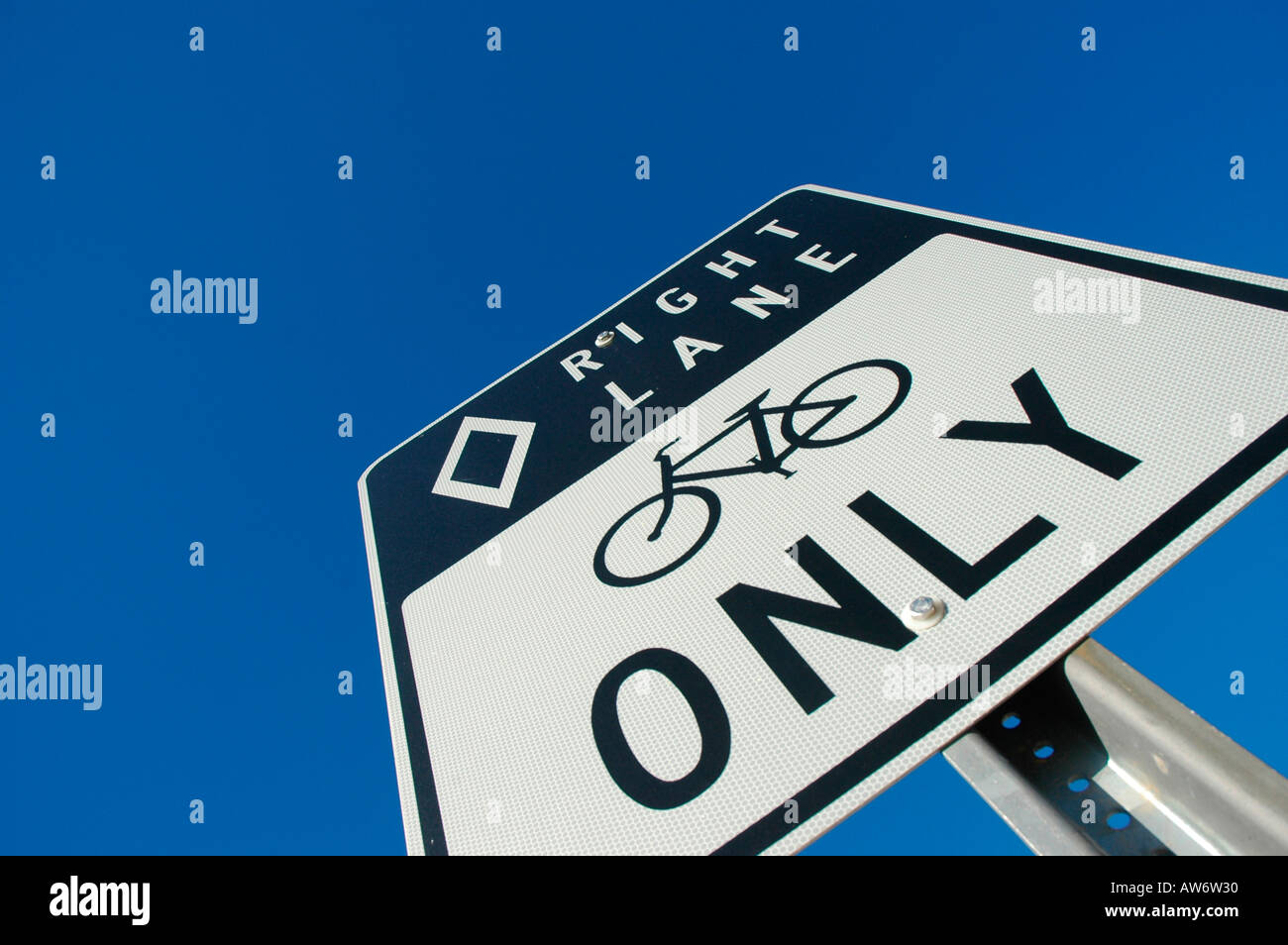Bike lane only sign in Atlanta for riders on bicycle in the time of ...