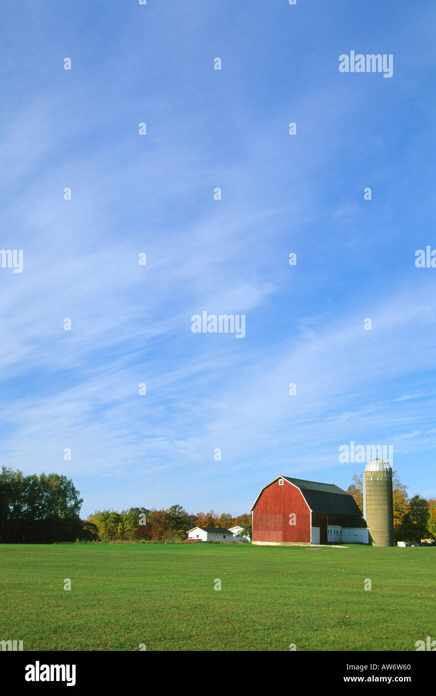 A red barn in Door County, Wisconsin Stock Photo - Alamy