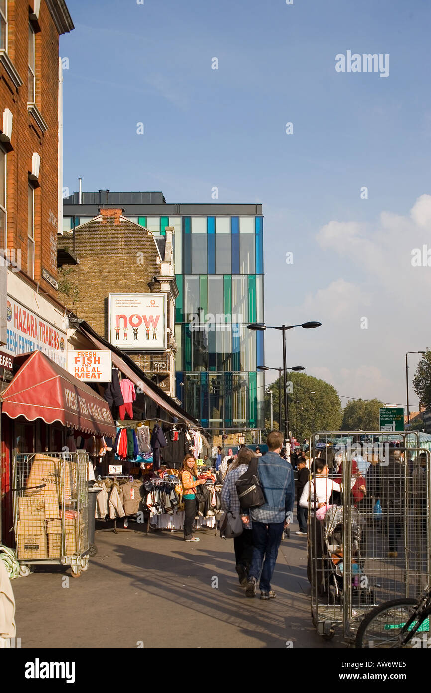Idea Store, Whitechapel, London, 2005. View along Whitechapel Road ...