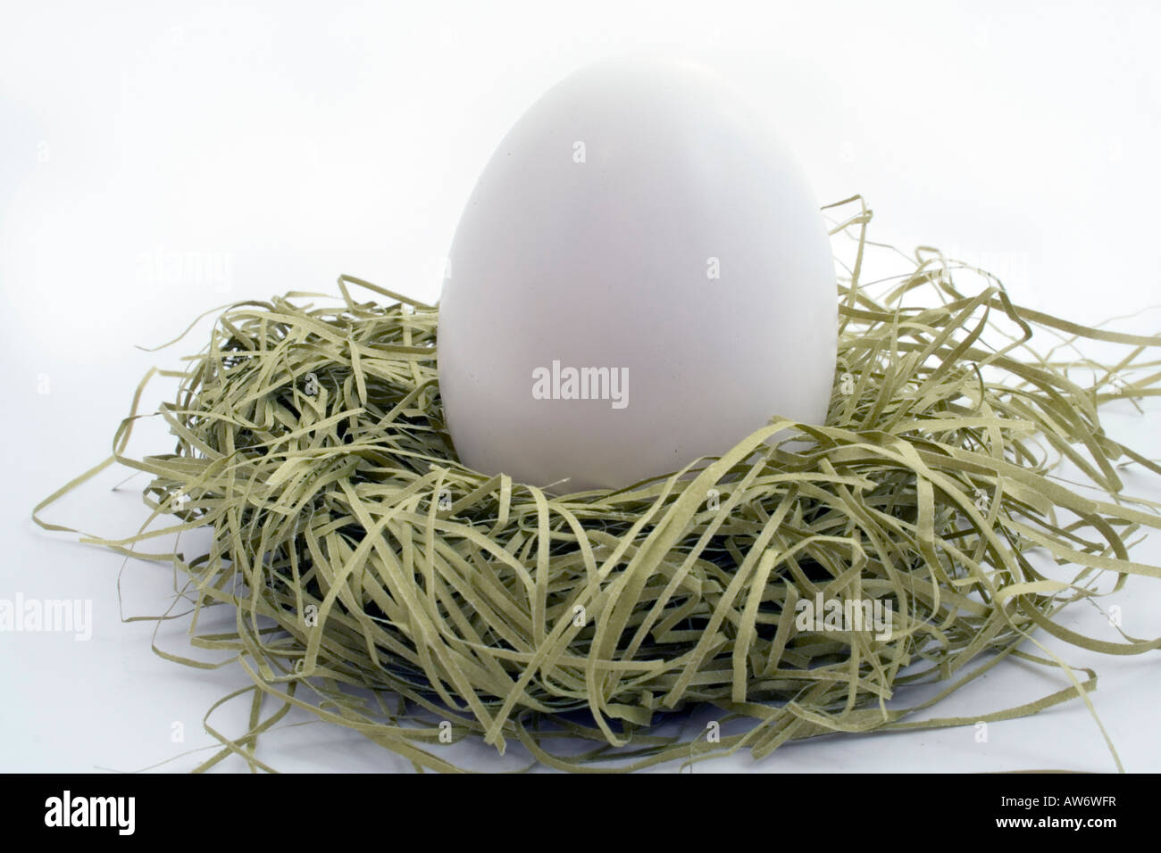 Egg in nest Stock Photo - Alamy