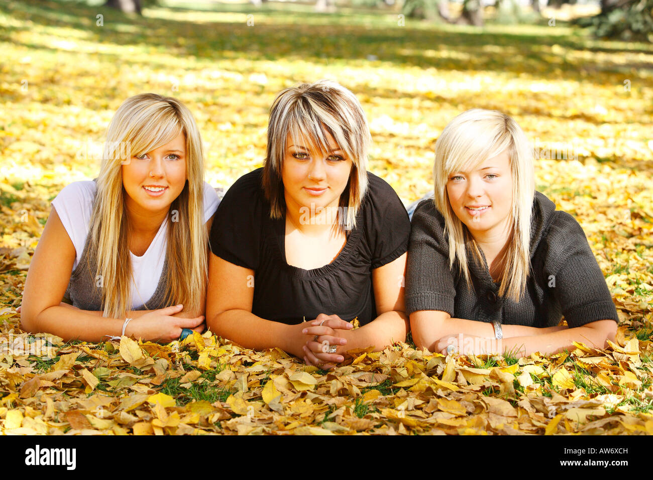 Three girls together Stock Photo - Alamy