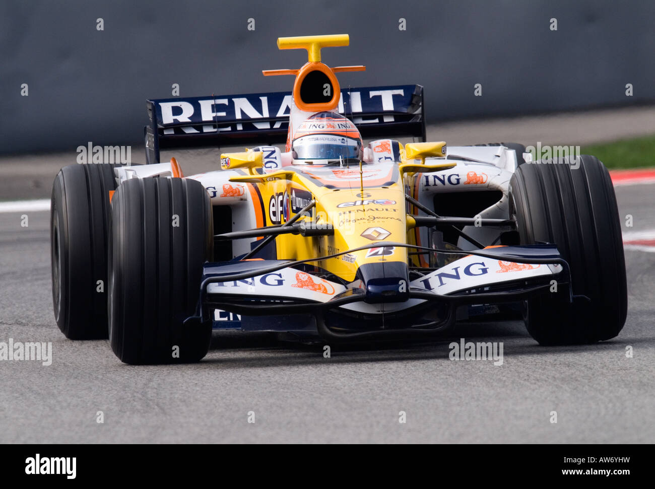 Nelson Piquet Jr BRA in the Renault R28 racecar during Formula 1 ...