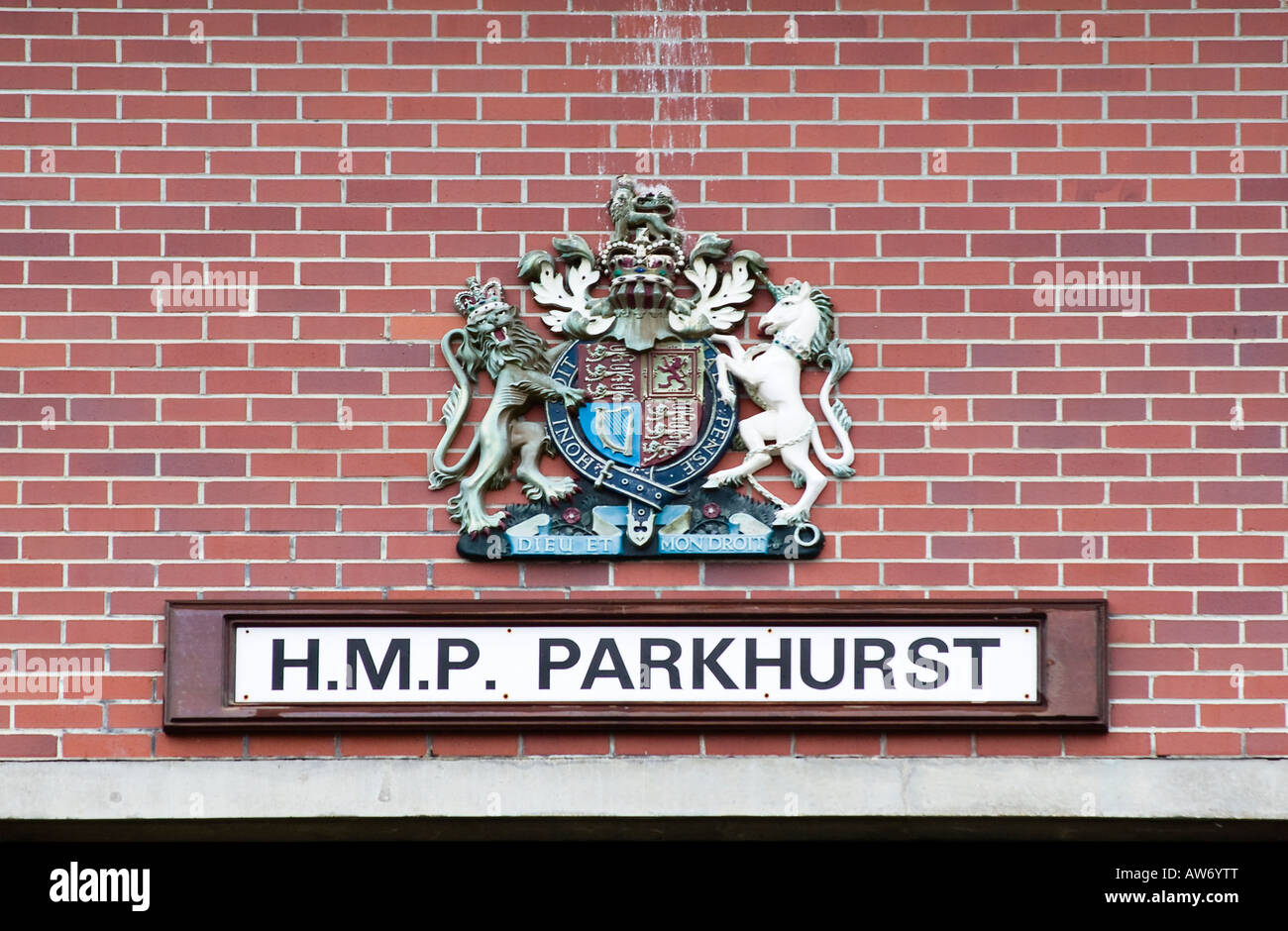 Hmp parkhurst sign hi-res stock photography and images - Alamy