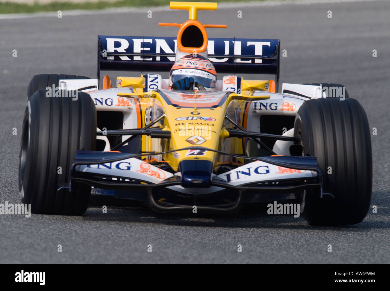 Nelson Piquet Jr BRA in the Renault R28 racecar during Formula 1 ...