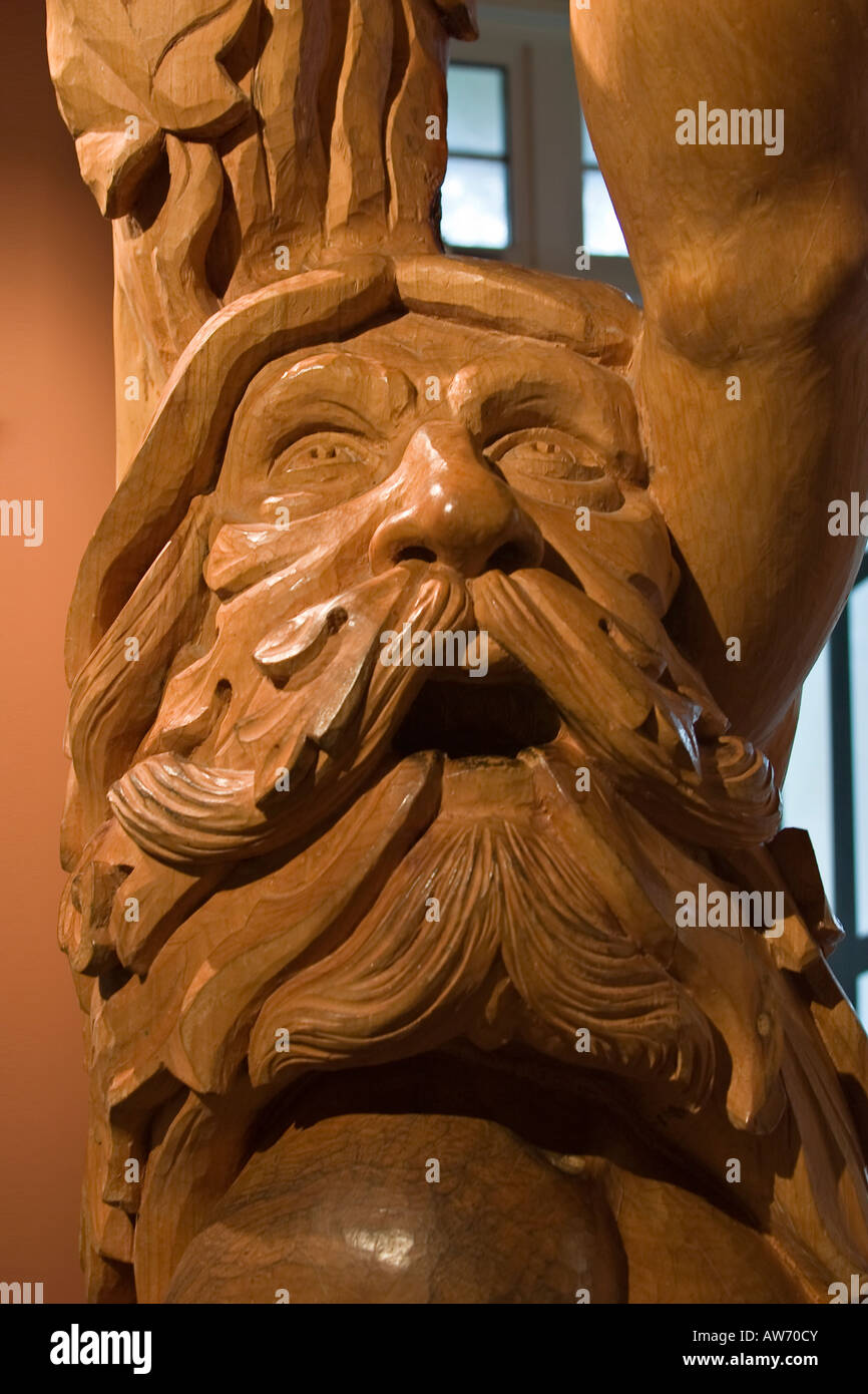 Sculpture of "Green man Stock Photo - Alamy