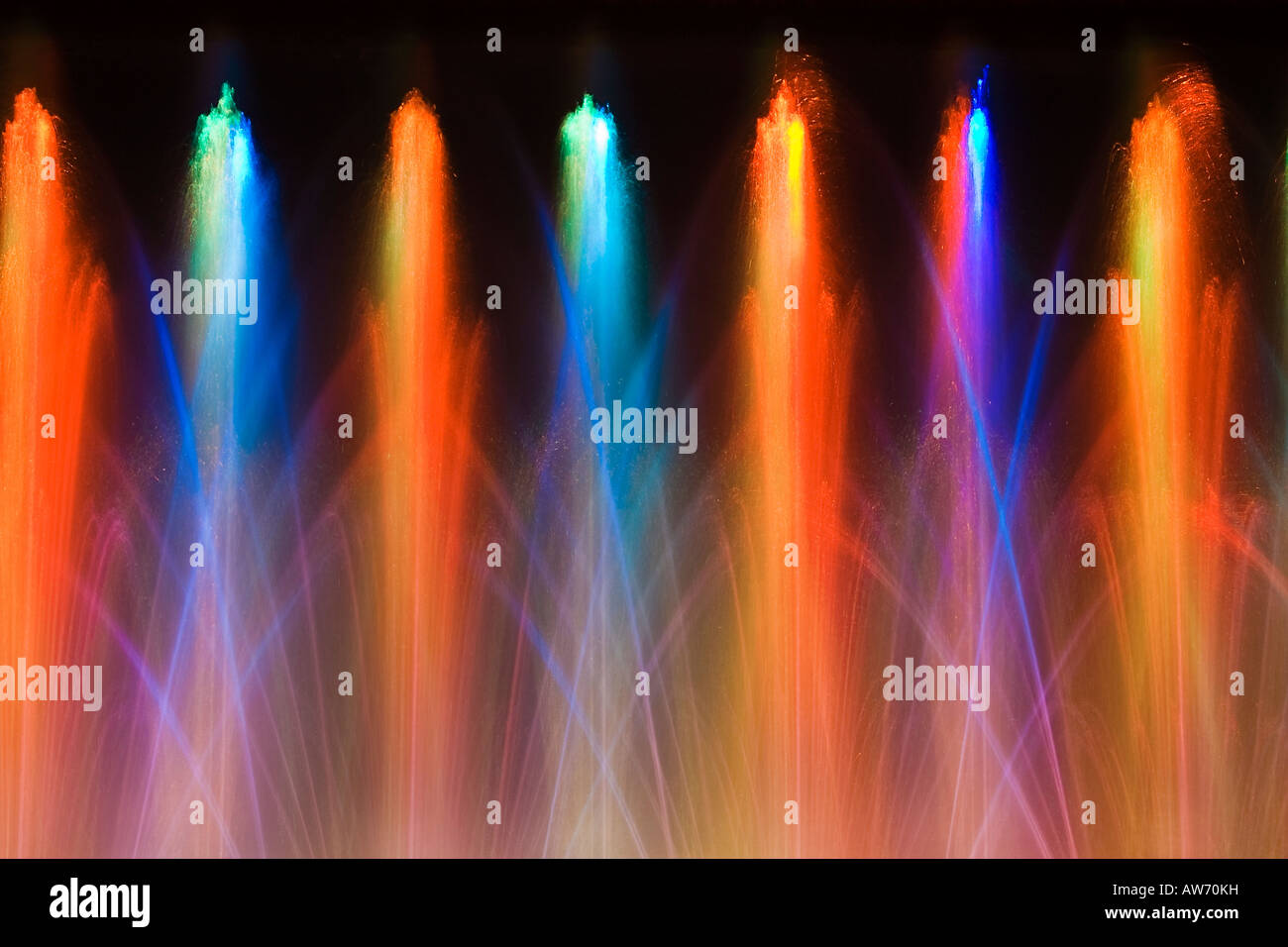 Musical fountains at Waltzing Waters, Isle of Wight, England Stock ...