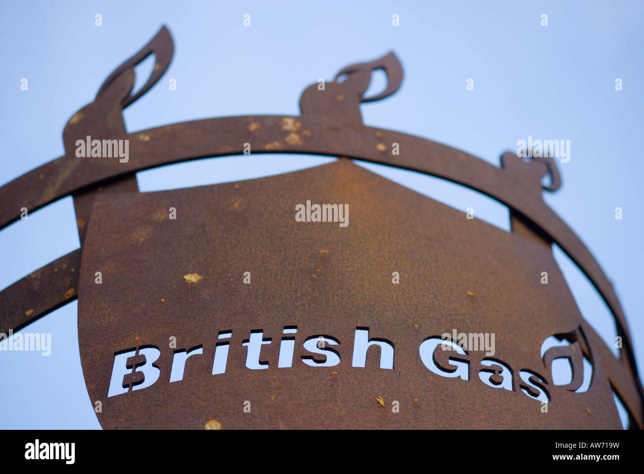 British Gas beacon against a blue sky Stock Photo - Alamy